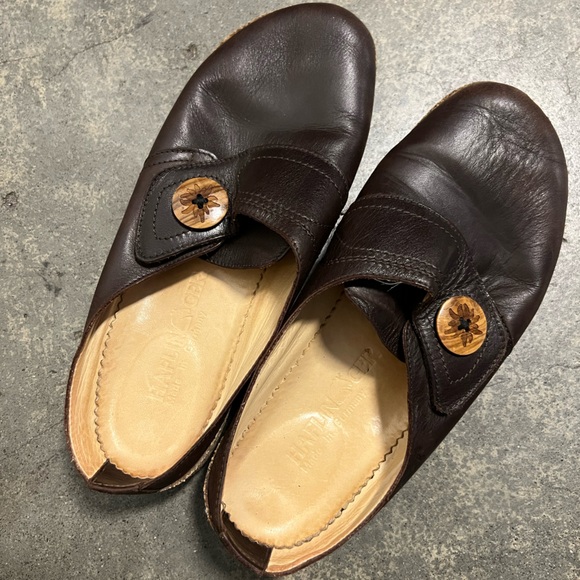 Haflinger | Shoes | Haflinger Dark Brown Leather Sandals | Poshmark